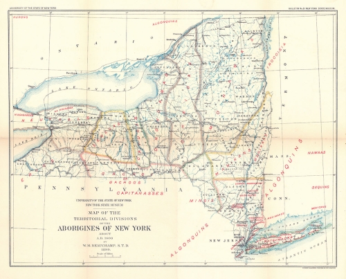 Map of the Territorial Divisions of the Aborigines of New York. | The ...