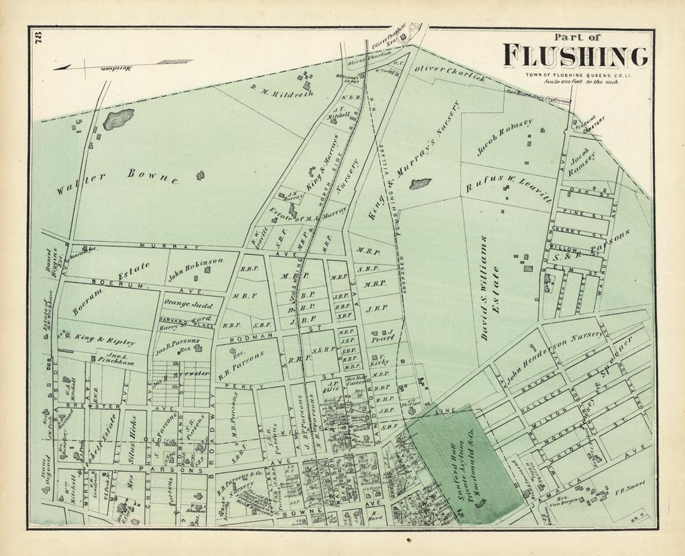 Part of Flushing. Town of Flushing. Queen's Co. L. I. | The Old Print Shop