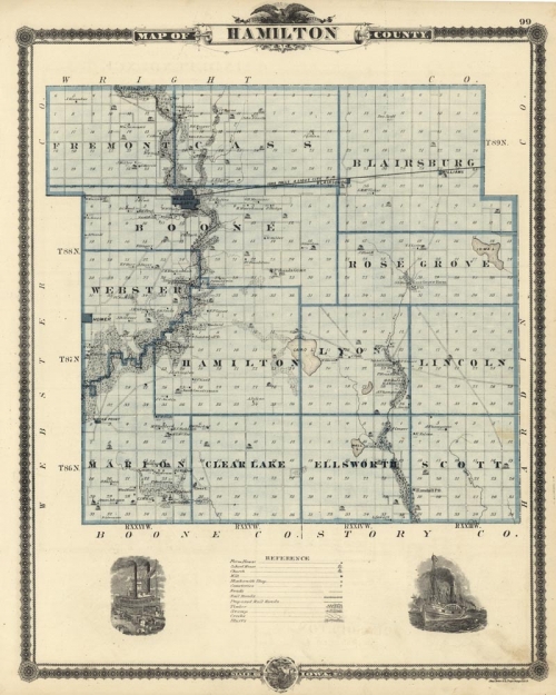 Map of Hamilton County. | The Old Print Shop