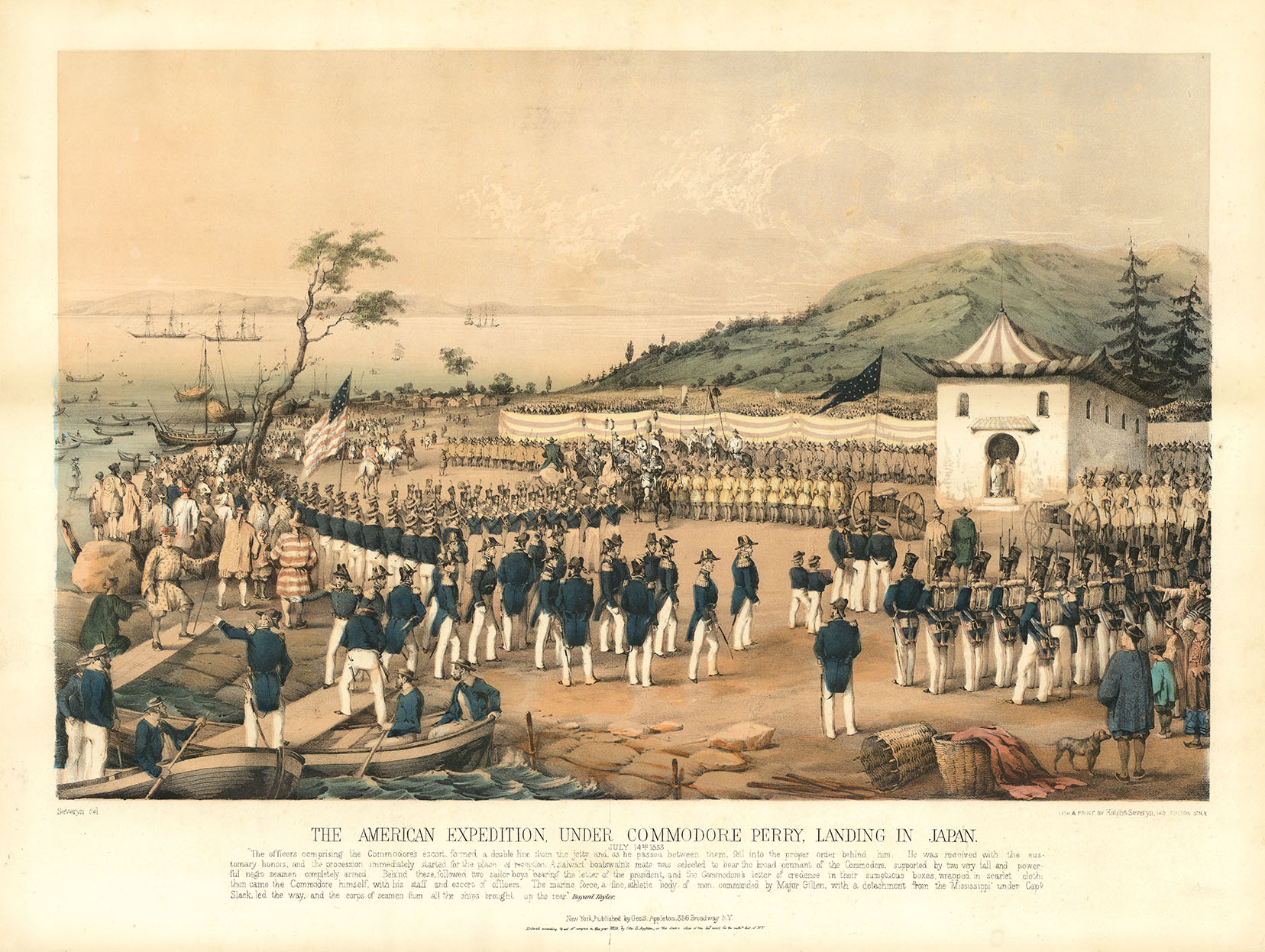 American Expedition, Under Commodore Perry, Landing in Japan. July 14th ...