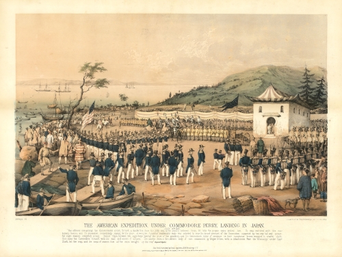 American Expedition, Under Commodore Perry, Landing in Japan. July 14th 1853. | The Old Print Shop