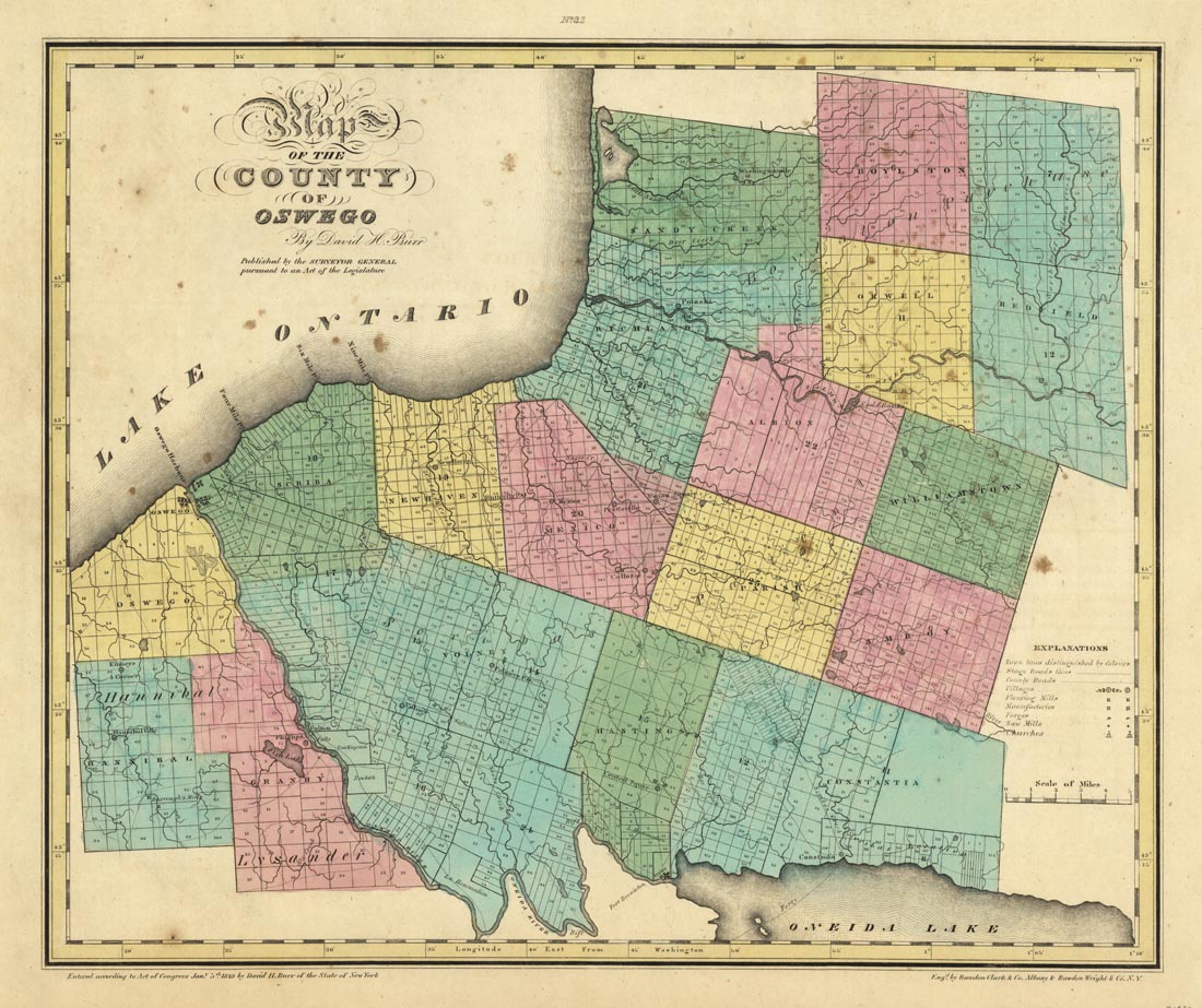 Map of the County of Oswego. | The Old Print Shop