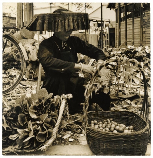 Vegetable Hawker in New Territories, Hong Kong. | The Old Print Shop