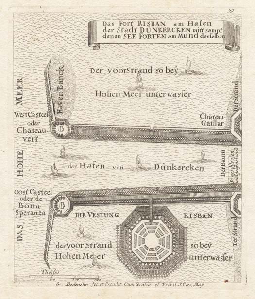 Das Fort Risban am Hafen der Sradr Dunkercken.... | The Old Print Shop