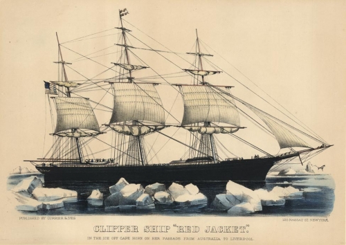 Clipper Ship Red Jacket. - In the Ice Off Cape Horn on Her Passage from ...