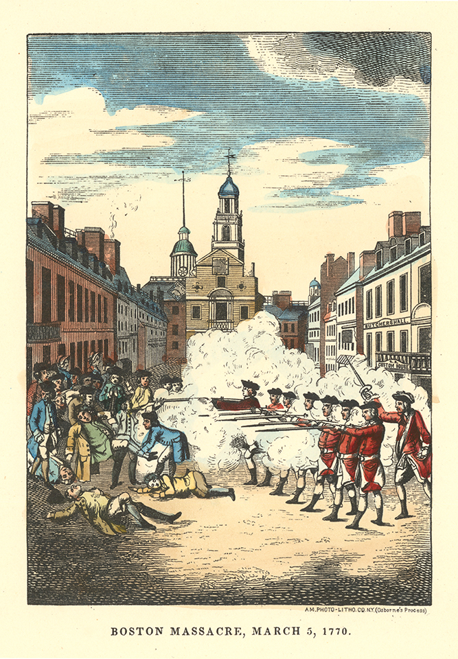 Boston Massacre, March 5, 1770. | The Old Print Shop