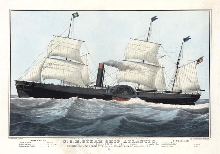 U.S.M. Steamship Atlantic. : Collins Line : Builders, Hull by Wm. H ...