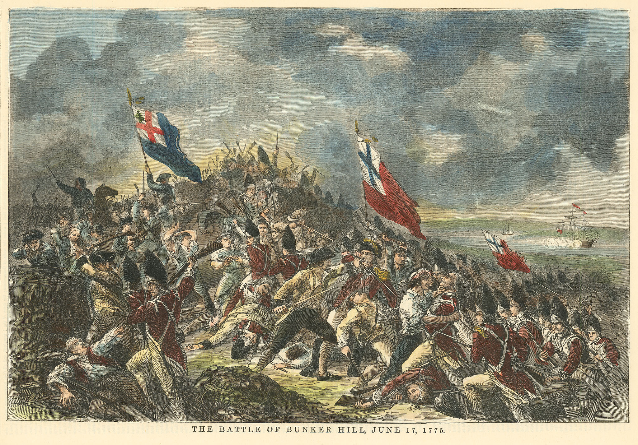 The Battle of Bunker Hill, June 17, 1775. | The Old Print Shop