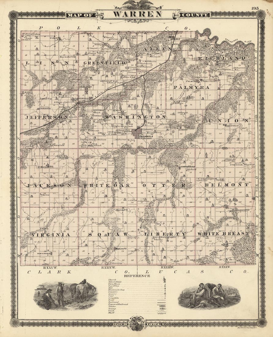 Map of Warren County. (Iowa) | The Old Print Shop