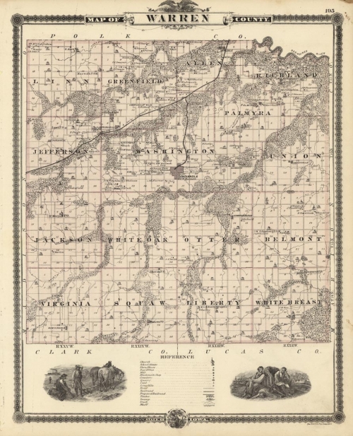 Map of Warren County. (Iowa) | The Old Print Shop