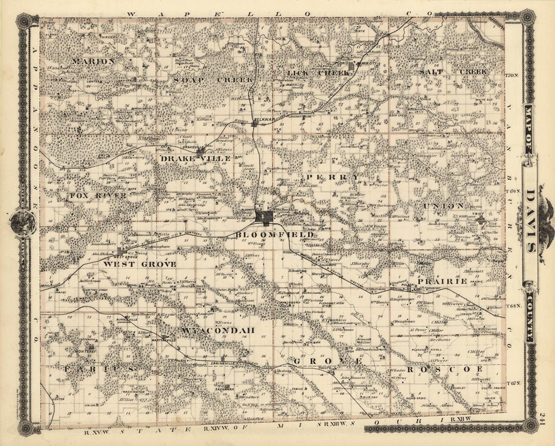 Map of Davis County. (Iowa) | The Old Print Shop