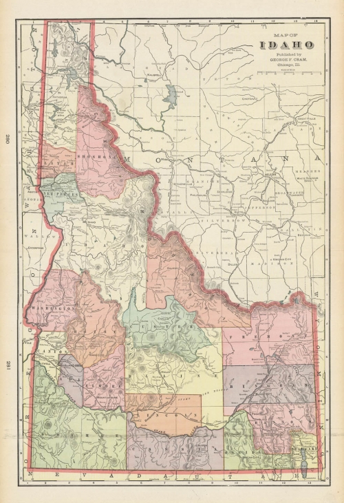 Map of Idaho. | The Old Print Shop
