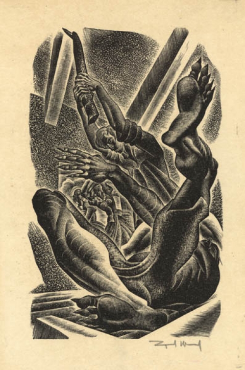 Frankenstein : Felix Attacks the Monster. | The Old Print Shop